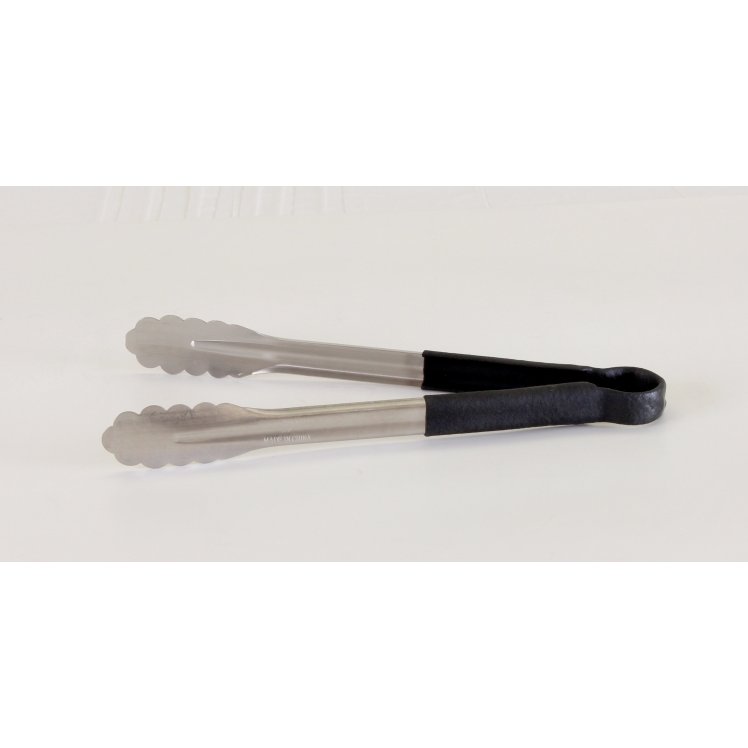 LUGANO BLACK SCALLOPED TONGS 9 INCH - US Foods CHEF'STORE