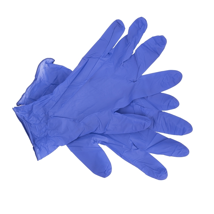 Monogram Nitrile Powder-Free Gloves Medium Blue - US Foods CHEF'STORE
