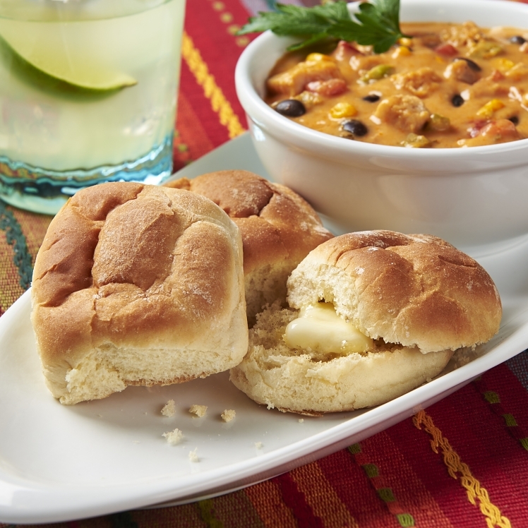 Hilltop Hearth Frozen Baked Parker House Roll Unsliced Cluster Bread ...