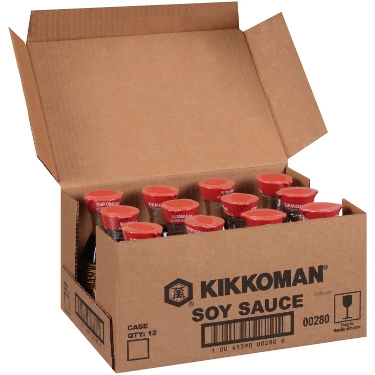 KIKKOMAN 4 GAL SOY SAUCE CUBE W DISPENSING SPIGOT - US Foods CHEF'STORE