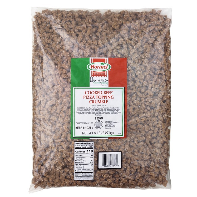 HORMEL COOKED BEEF CRUMBLE TOPPING FOR PIZZA - US Foods CHEF'STORE