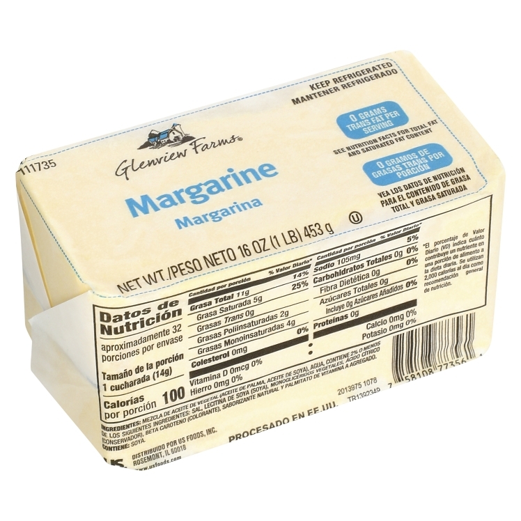GLENVIEW FARMS SOLID INDIVIDUALLY WRAPPED SALTED MARGARINE - US Foods ...