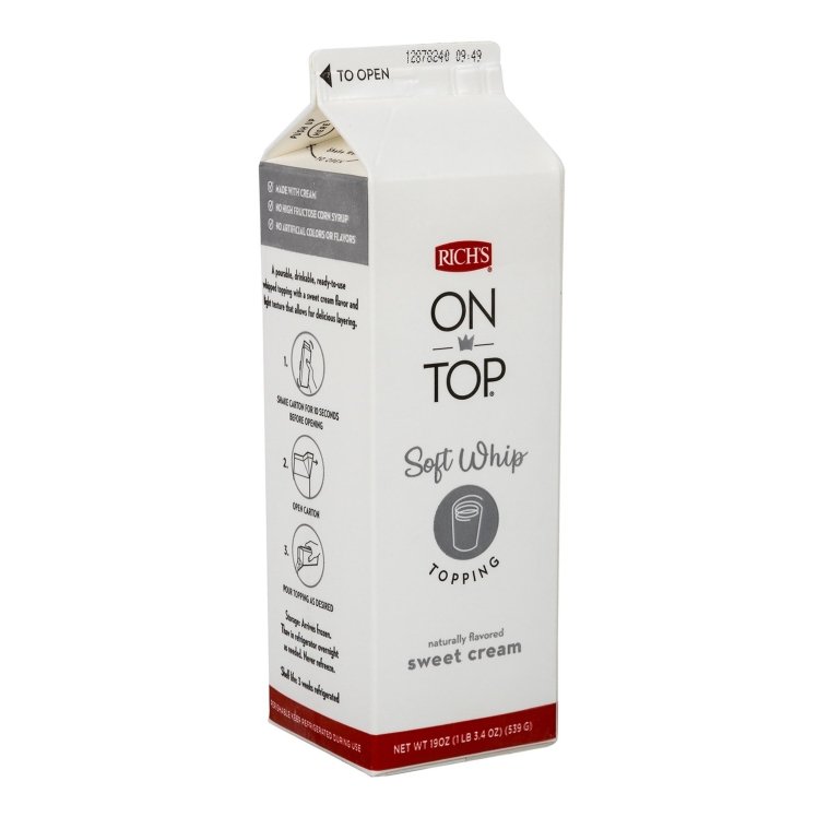RICHS ON TOP WHIPPED LIQUID SWEET CREAM - US Foods CHEF'STORE