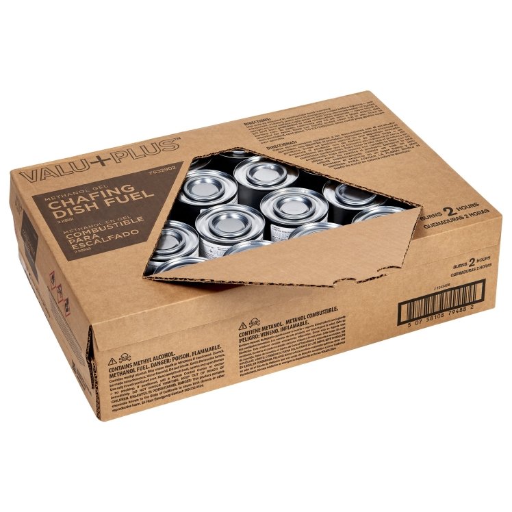 Valu Plus 2 Hour Methanol Gel Chafing Heat Fuel Can - US Foods CHEF'STORE