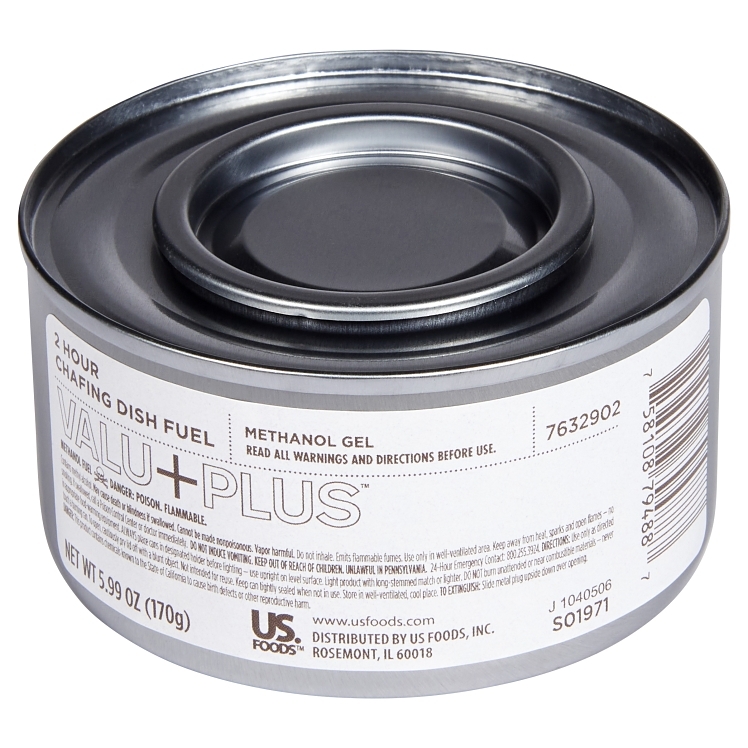 Valu Plus 2 Hour Methanol Gel Chafing Heat Fuel Can - US Foods CHEF'STORE