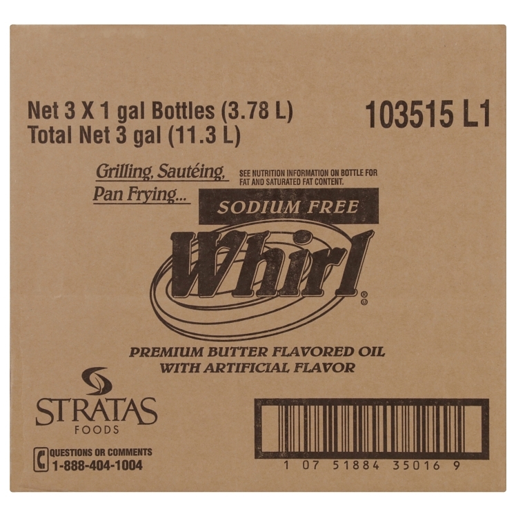 WHIRL OIL BUTTER ALTERNATIVE VEGETABLE SOY FREE LIQUID - US Foods CHEF ...