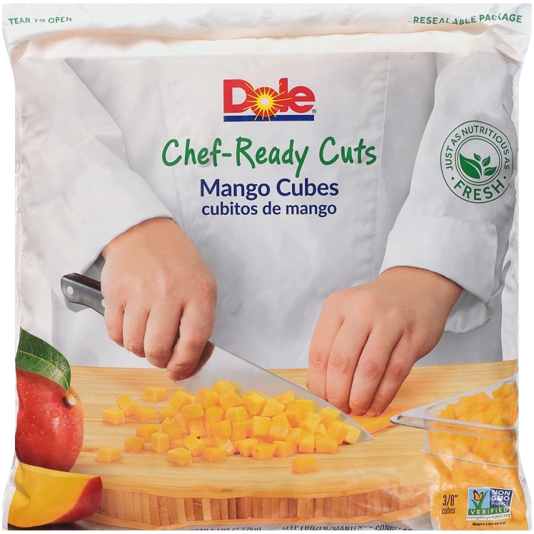 DOLE PACKAGED MANGO CUBE 38 IQF FROZEN - US Foods CHEF'STORE