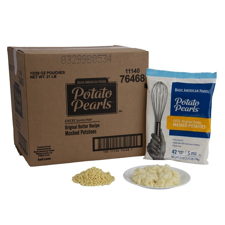 BASIC AMERICAN FOODS POTATO PEARLS BUTTER MASHED POTATOES - US Foods ...