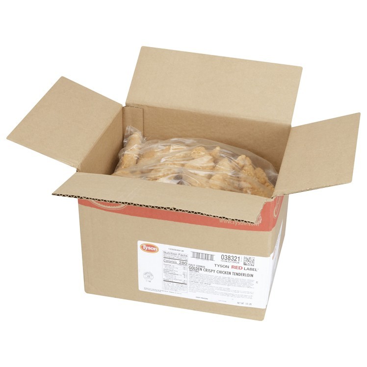 TYSON RED LABEL BREADED CRISPY COOKED CHICKEN TENDERLOIN - US Foods ...