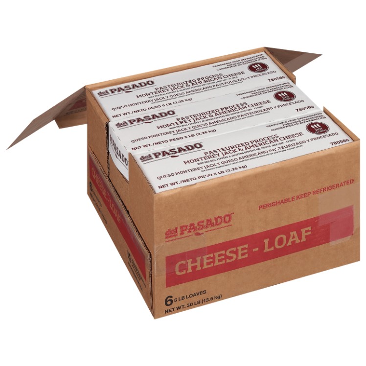 DEL PASADO PEPPER JACK EASY MELT PROCESSED CHEESE LOAF - US Foods CHEF ...