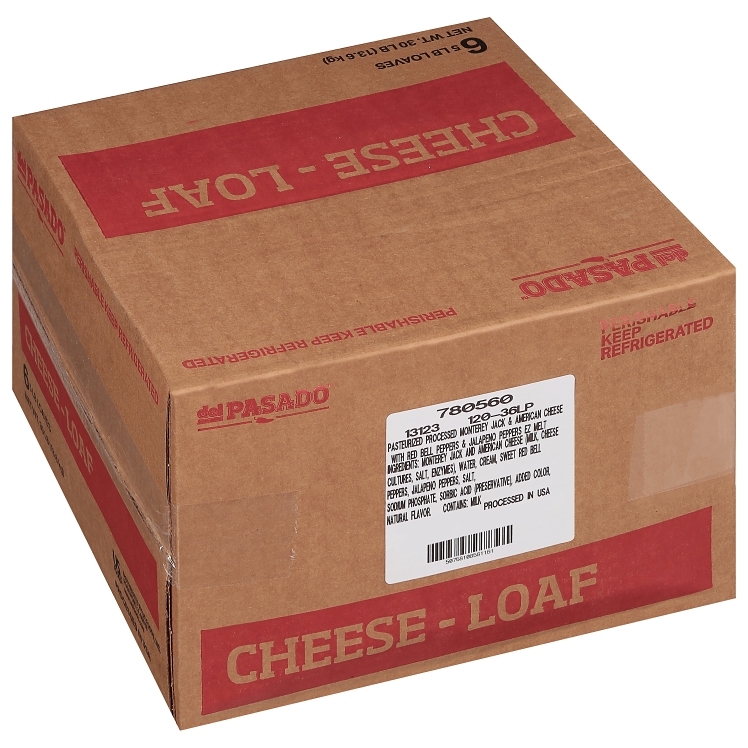 DEL PASADO PEPPER JACK EASY MELT PROCESSED CHEESE LOAF - US Foods CHEF ...