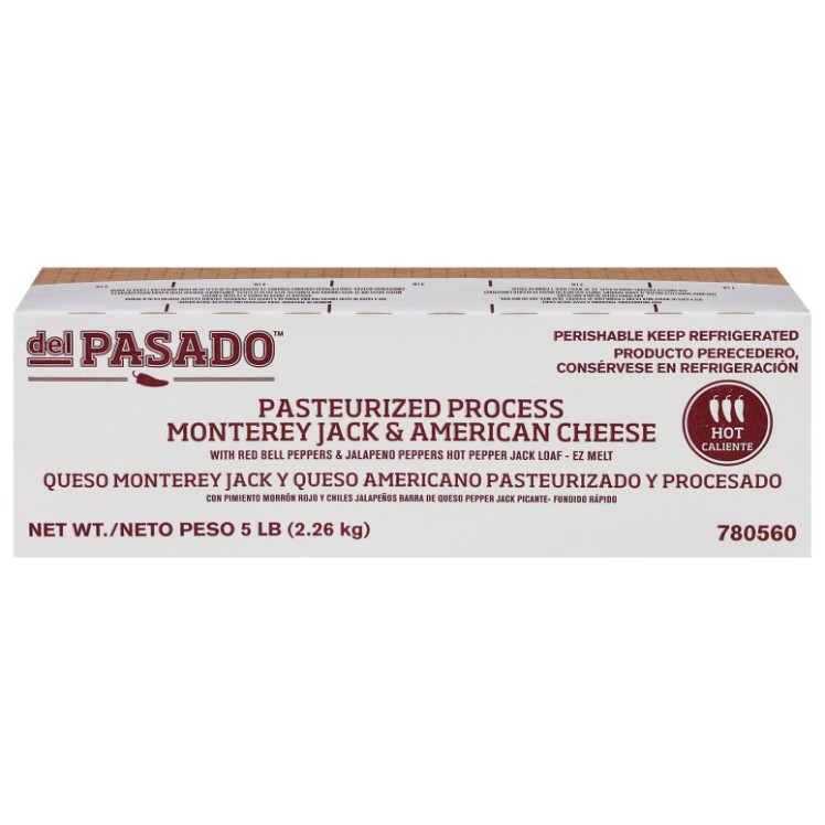 DEL PASADO PEPPER JACK EASY MELT PROCESSED CHEESE LOAF - US Foods CHEF ...