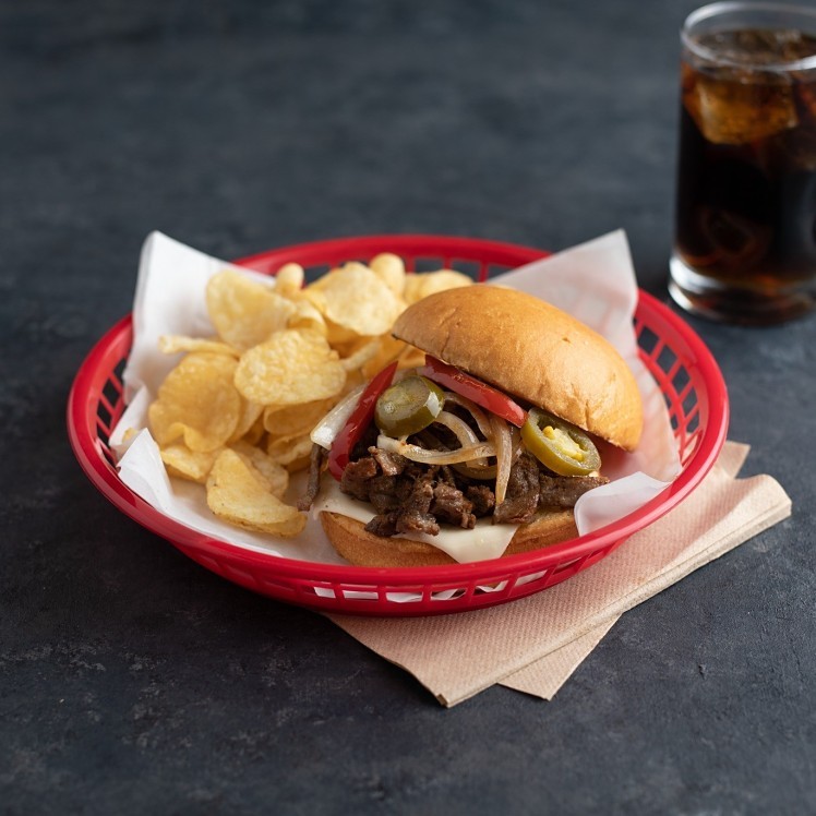 PHILADELPHIA CHEESESTEAK 4 OZ BEEF PHILLY MEAT PUCKS - US Foods CHEF'STORE