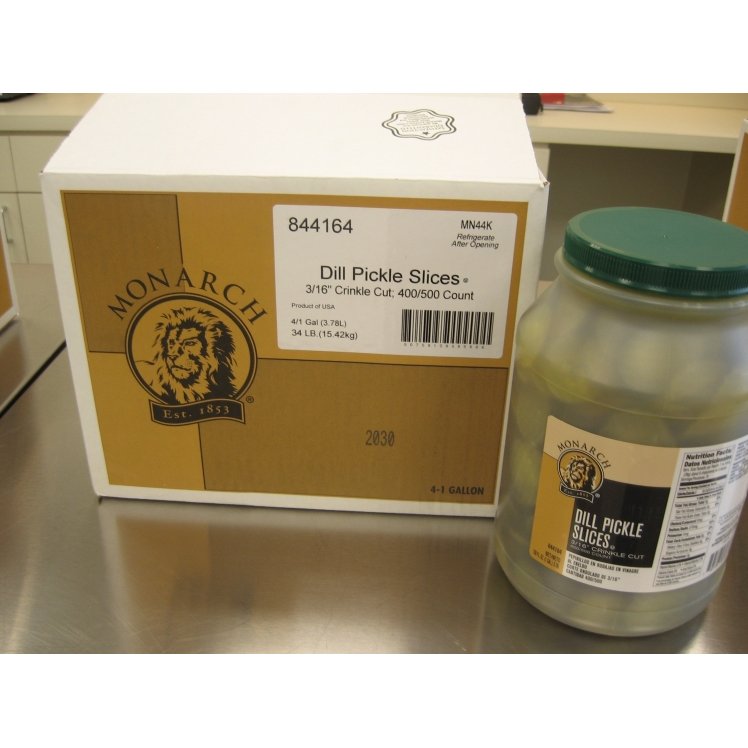 MONARCH PICKLE CHIPS DILL CRINKLE CUT 18 INCH - US Foods CHEF'STORE