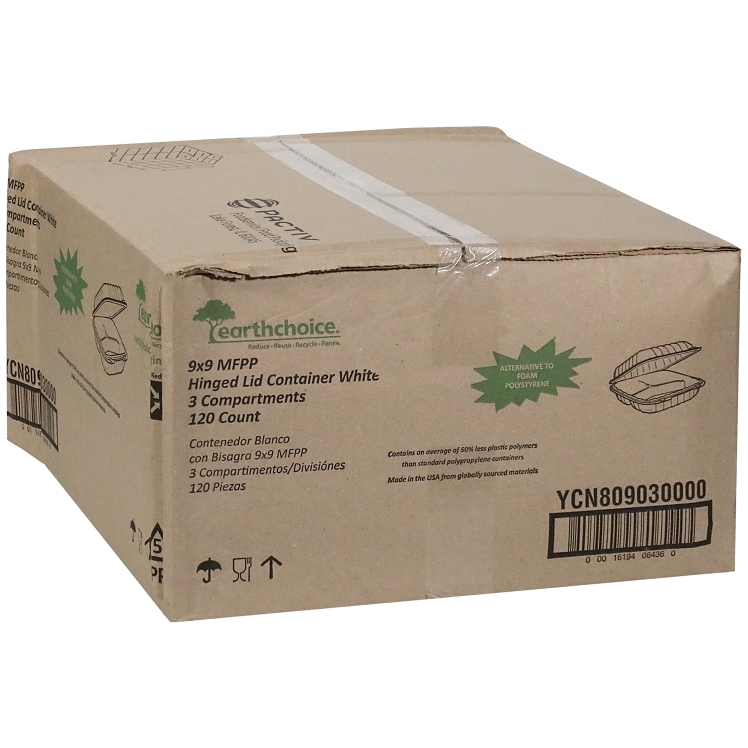 EARTH CHOICE CONTAINER POLYPROPYLENE 3 KRAFT BROWN - US Foods CHEF'STORE