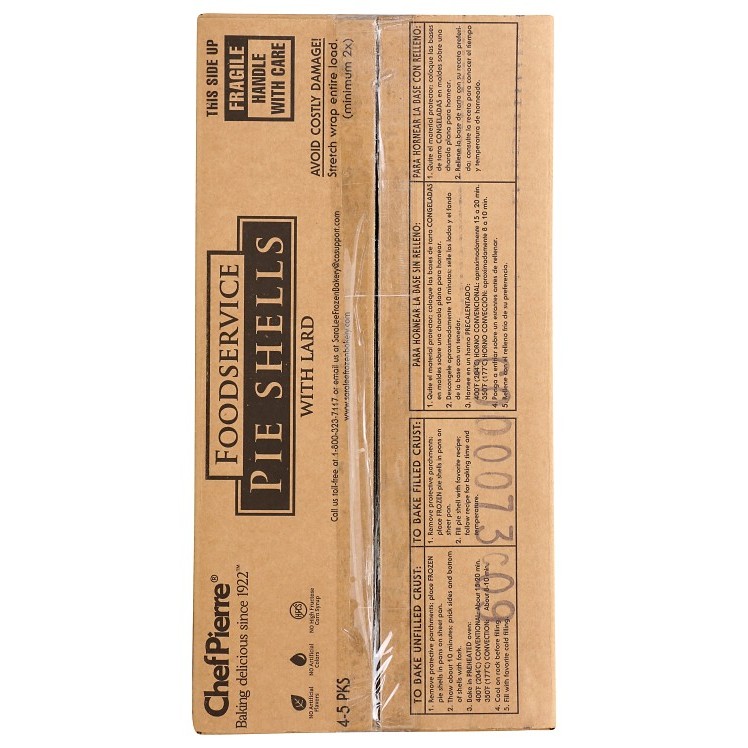 CHEF PIERRE RAW FROZEN DEEP PIE SHELL 9 INCHES - US Foods CHEF'STORE