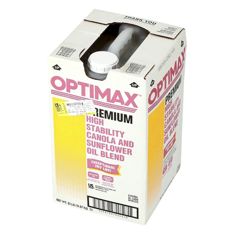 Optimax Canola Sunflower Oil Blend Clear Frying Liquid 35 lb - US Foods ...