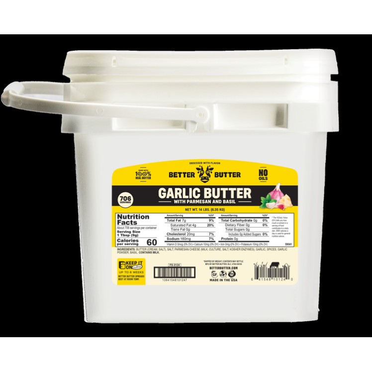 BETTER BUTTER GARLIC PARMESAN BASIL BUTTER - US Foods CHEF'STORE
